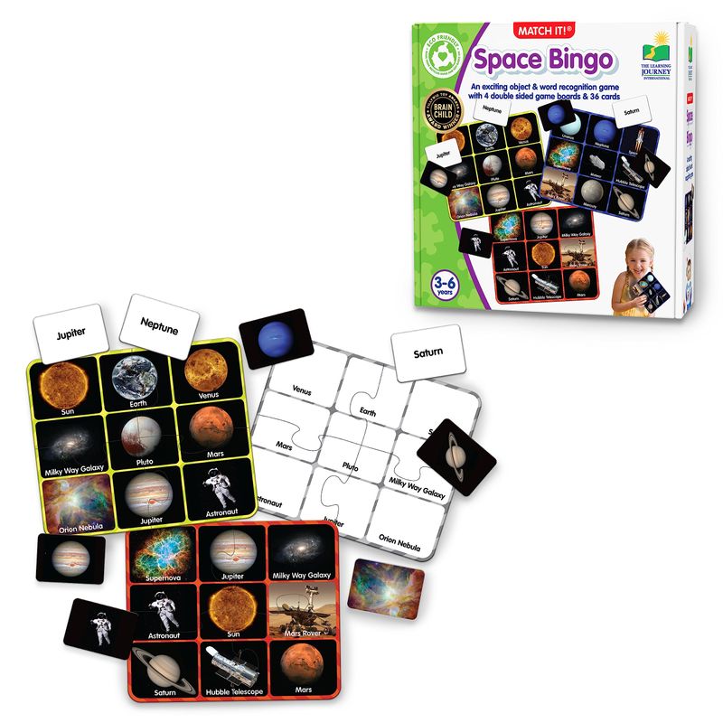 The Learning Journey: Match It! Bingo - Space - Reading Game for ...