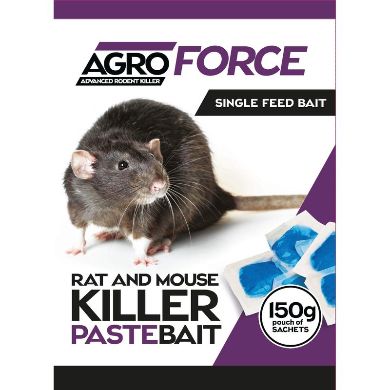 Agro Force Rat & Mouse poison killing block sachets - Online ...