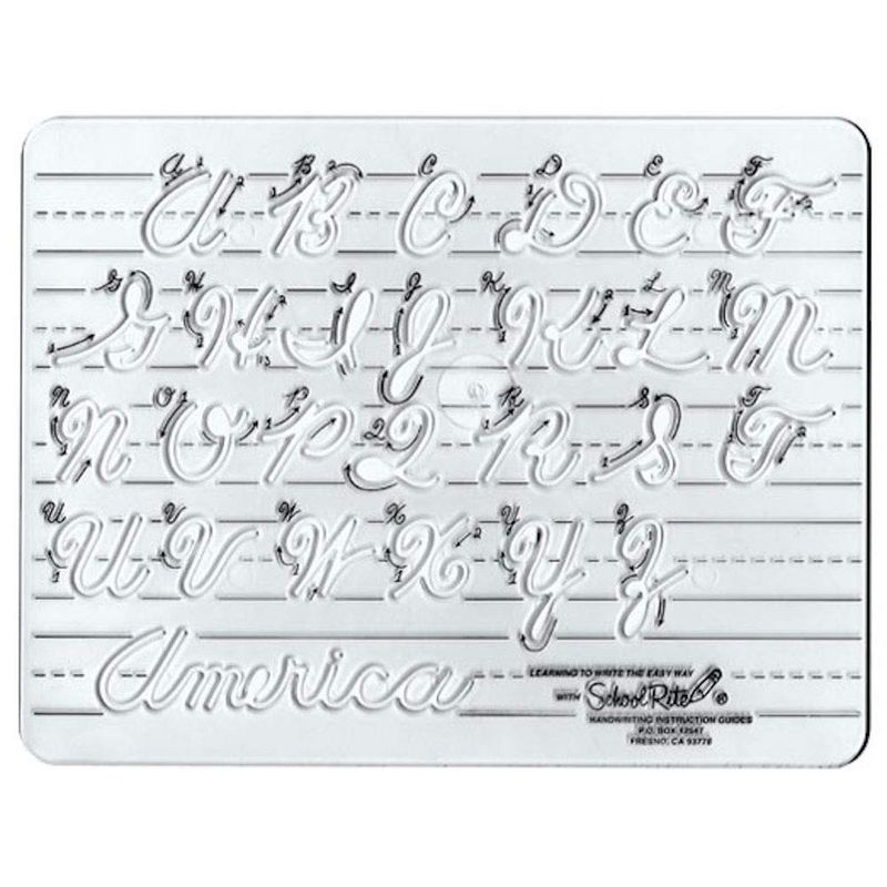 Template Cursive Uppercase Letters and Numbers - Online Marketplace ...