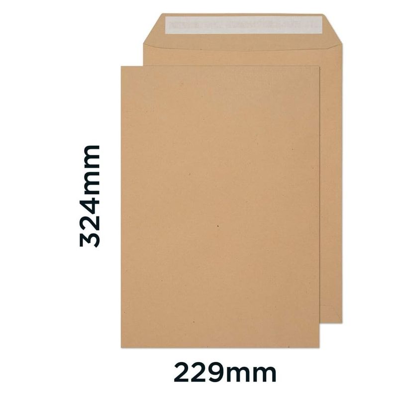 Heavy Duty Pocket Peel & Seal Envelopes Manilla | Assorted Sizes | 115 ...
