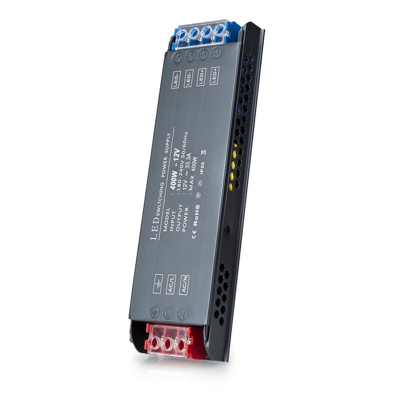 BRIMETI LED Driver 12V 400W LED Transformer AC 240V to DC 12 Volt 33,3A ...