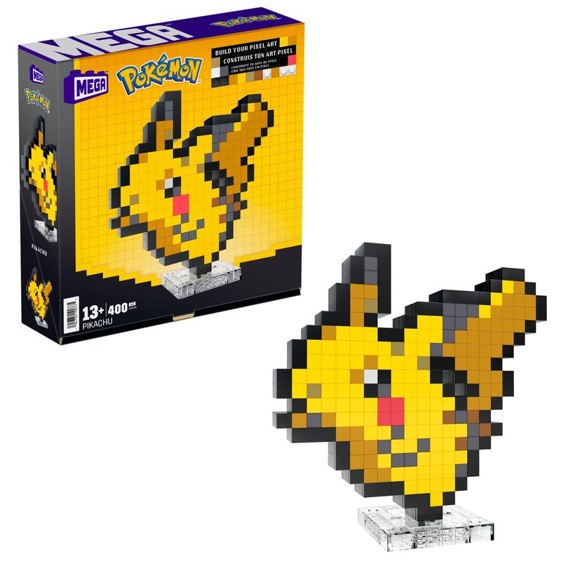 MEGA Pokémon Action Figure Building Set, Pikachu with 400 Pieces and ...