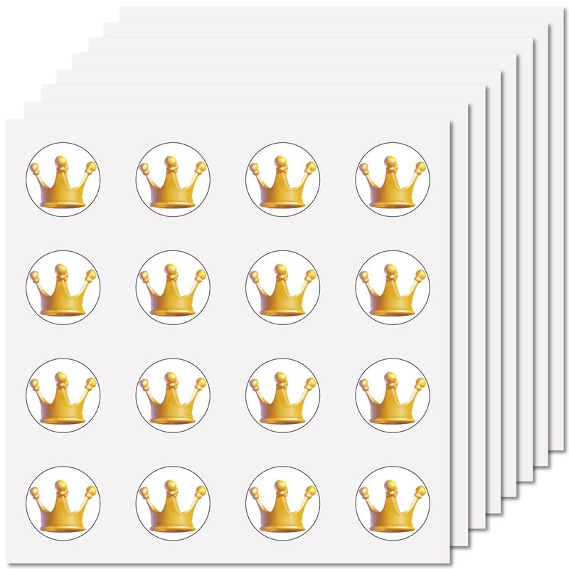 CREATCABIN 128Pcs Crown Planner Stickers Gold Crown Helmet Sticker ...