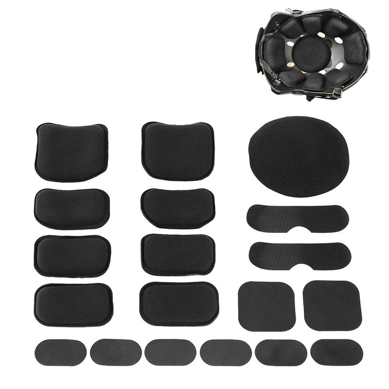 Helmet Pads Kit, Motorcycle Helmet Padding Kit, 19Pcs Evoshield Helmet ...