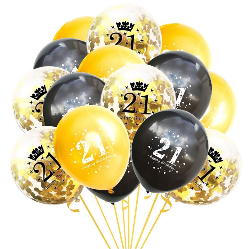 21st Birthday Decorations Boys Girls, onehous Happy 21st Birthday Balloons for Him Her, Black ...
