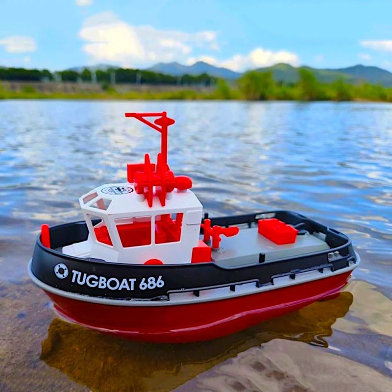 POCO DIVO Cartoon Tugboat RC Boat, 1/72 Harbor Work Ship, Kids Lake ...