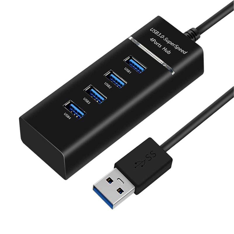 Ultra Slim USB Hub 3.0 Multi Splitter - High-Speed 4-Port Desktop ...