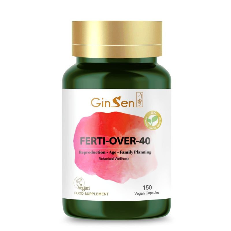 GinSen Ferti Support 150 Capsules, Women Fertility Supplement, Vegan ...