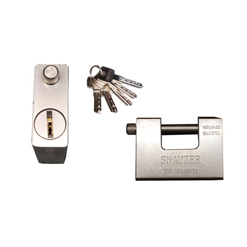 5 Keys Hardened Solid Steel Shutter Padlock - High Security Warehouse ...