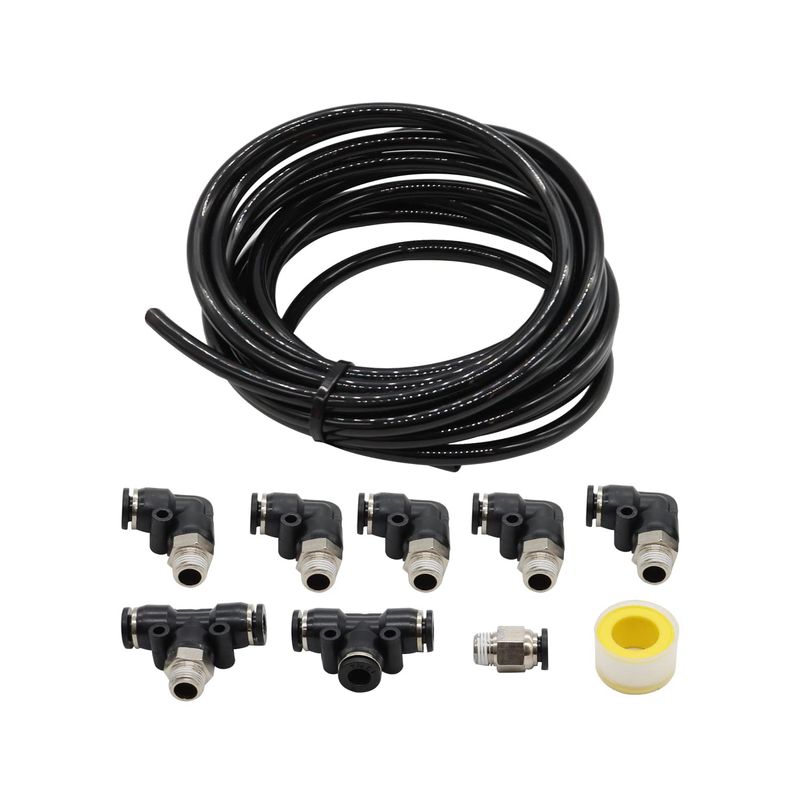 Aspaton Vacuum PU Tubing and Push Lock Fittings Kit 1/8 Inch NPT to 1/4 ...