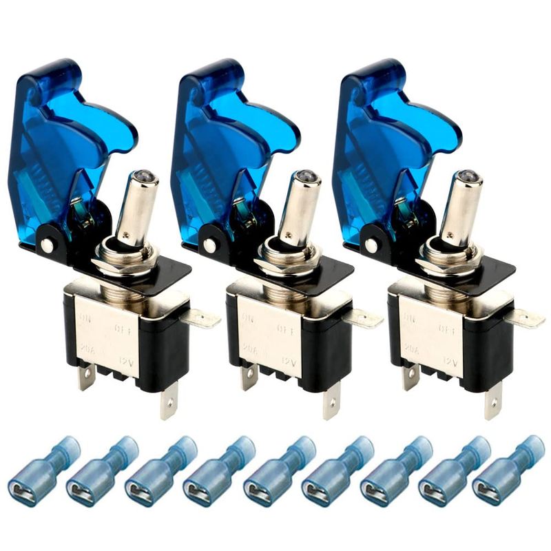 KILIGEN Missile Switch, 12V-24V, 20A, Set of 3, Equipped with LED, 3 ...