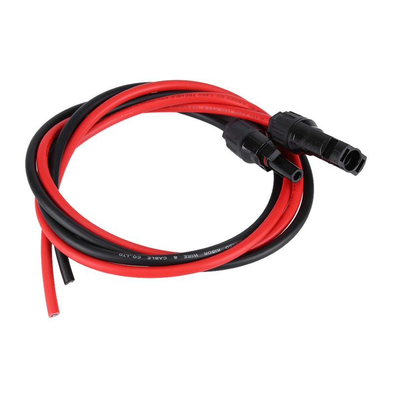 2.5mm 5ft Solar Cable, Extension Cable, 10AWG Solar Pair Red 0026 Black ...