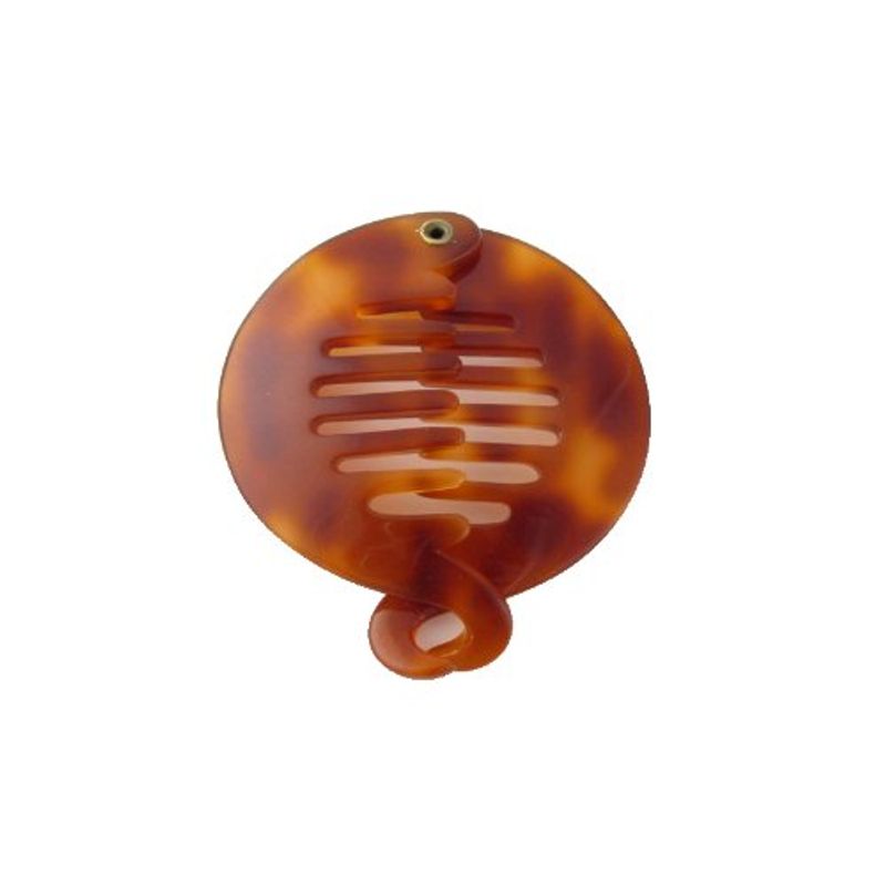 Speert Swiss Round Hair Clip Ponytail Holder Tortoise Havana Brown ...