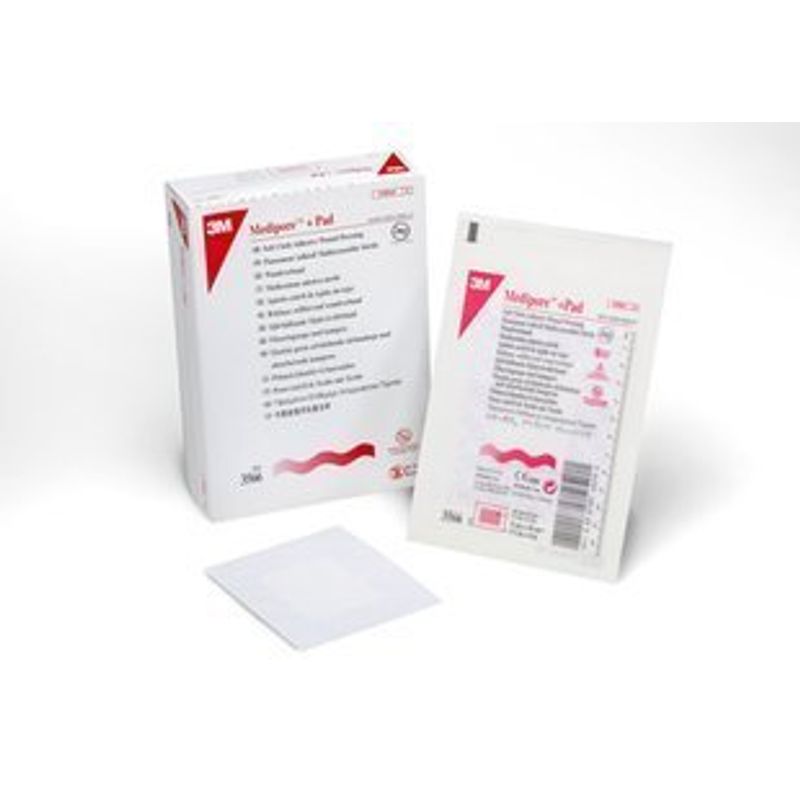 3M Medipore +Pad Soft Cloth Adhesive Wound Dressing, 10cm x 10cm, Box ...