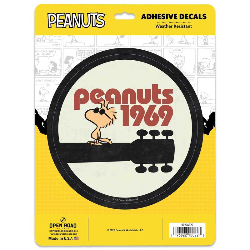 Peanuts 1969 Guitar Adhesive Vinyl Decal – Iconic Peanuts Sticker for ...