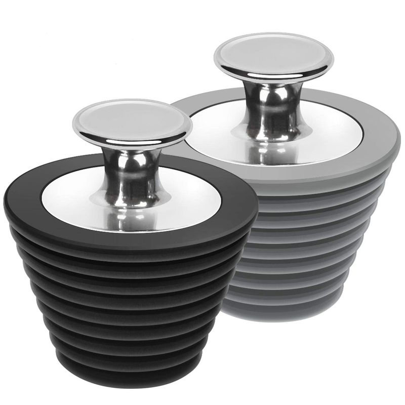LEKEYE 2 Pack Universal Bath Plug, Drain Stopper for Bathtub and ...