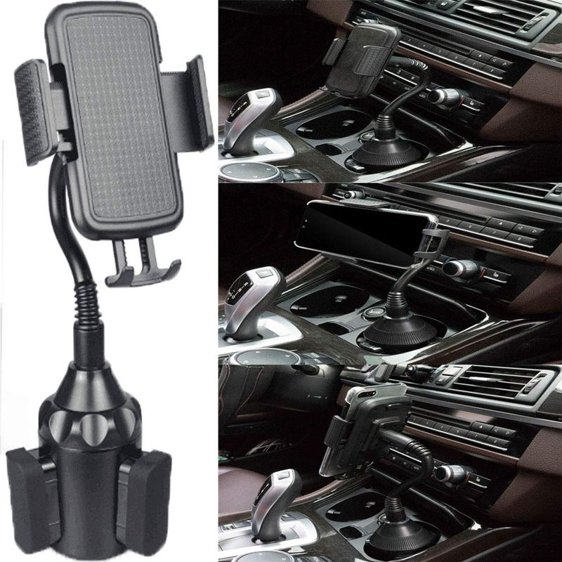 SOGA Universal Cup Holder Phone Mount Adjustable Gooseneck Cradle Car ...