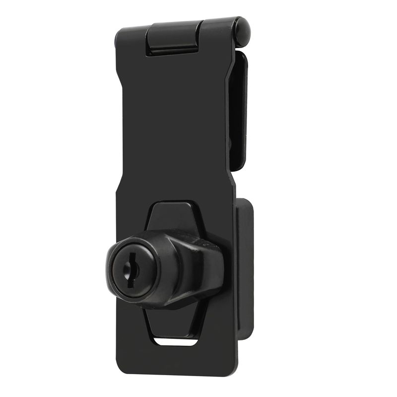 Alise Hasp Lock,Door Hinge Lock with Keys,Black Clasp Latch Hinges ...