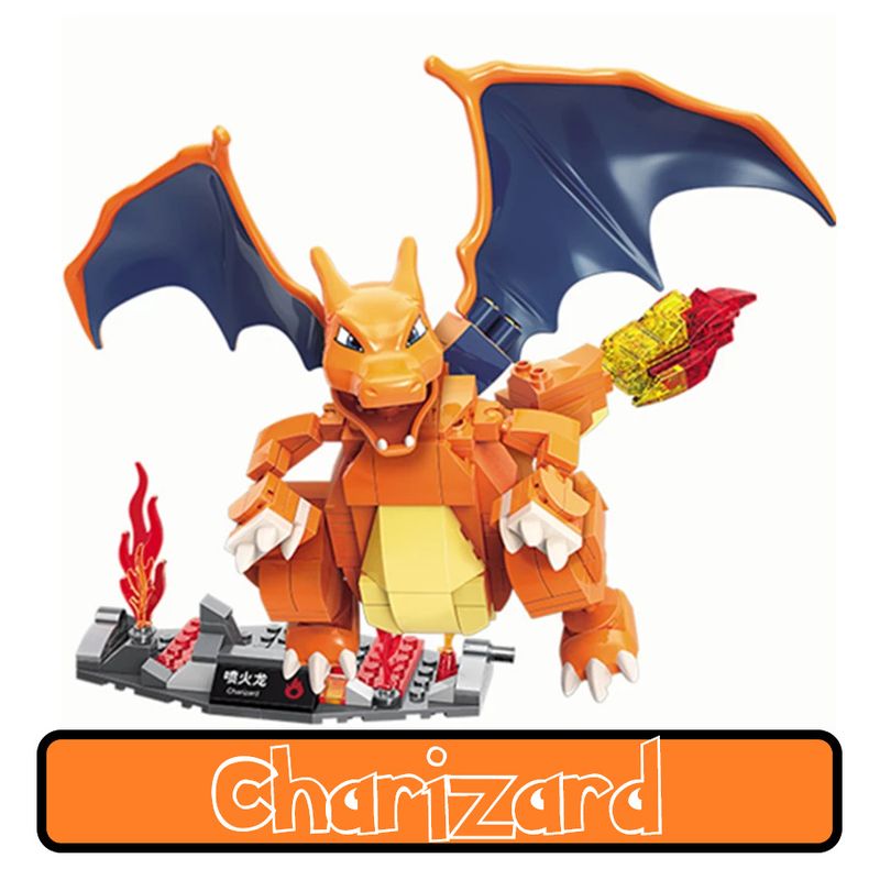 Official Pokémon Charizard Building Blocks Set 273Pcs Creative DIY Fun ...