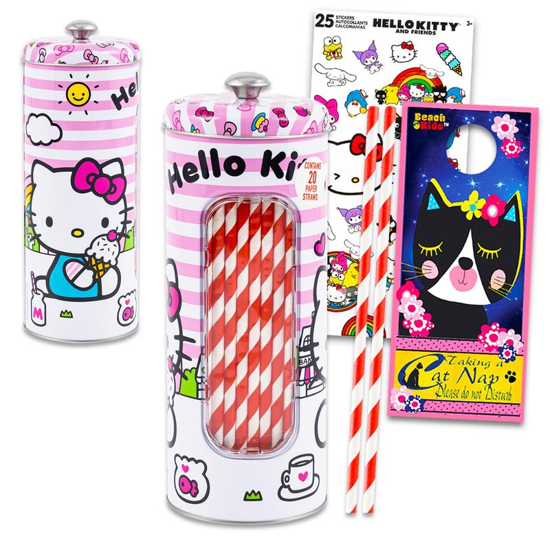 Hello Kitty Kitchen Accessories Set - Bundle with 1 Hello Kitty Straw ...