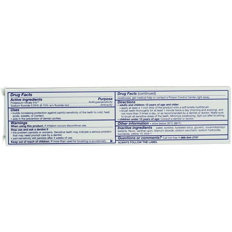 Sensodyne Mint Size 4z Sensodyne For Sensitive Teeth Cavity Prevention ...