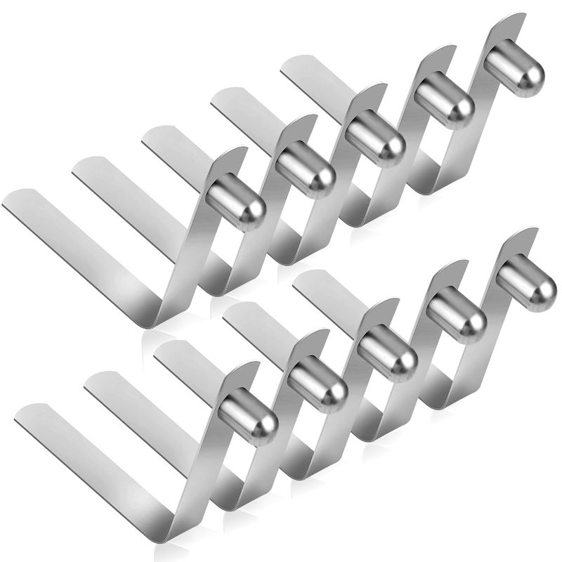 10PCS Tent Pole Clips, Tent Pole Push Button Spring Clips Stainless ...
