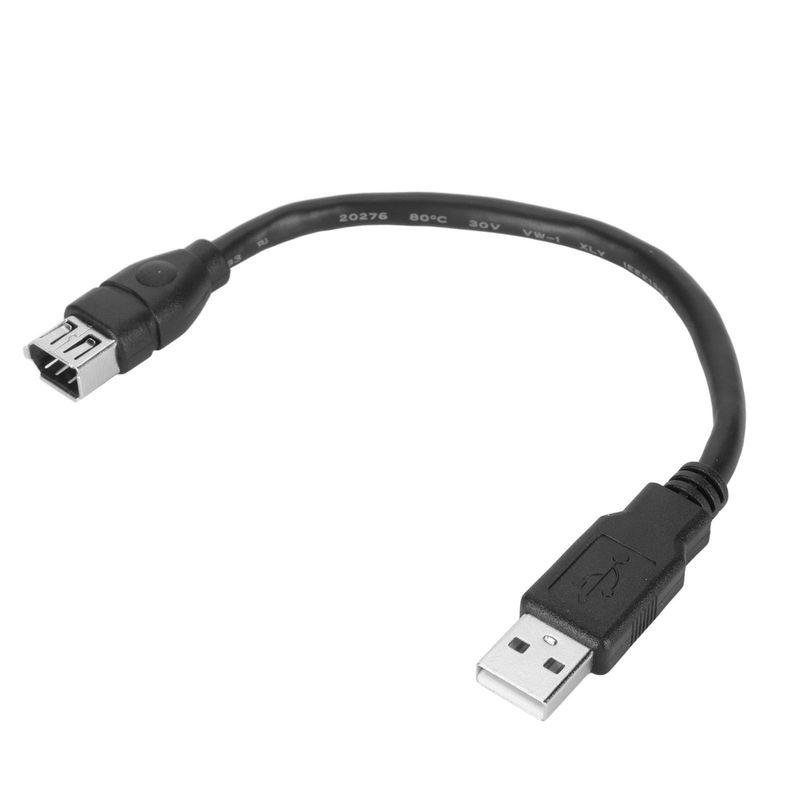 Firewire 1394 6 Pin Female to USB 2.0 AM Adapter Cable, Plug and Play ...