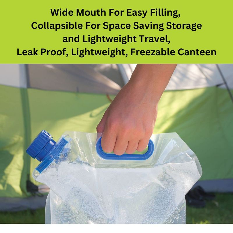 Camping Water Container - 2 Gallon Collapsible Water Container, Water Bags for Camping, Reusable ...