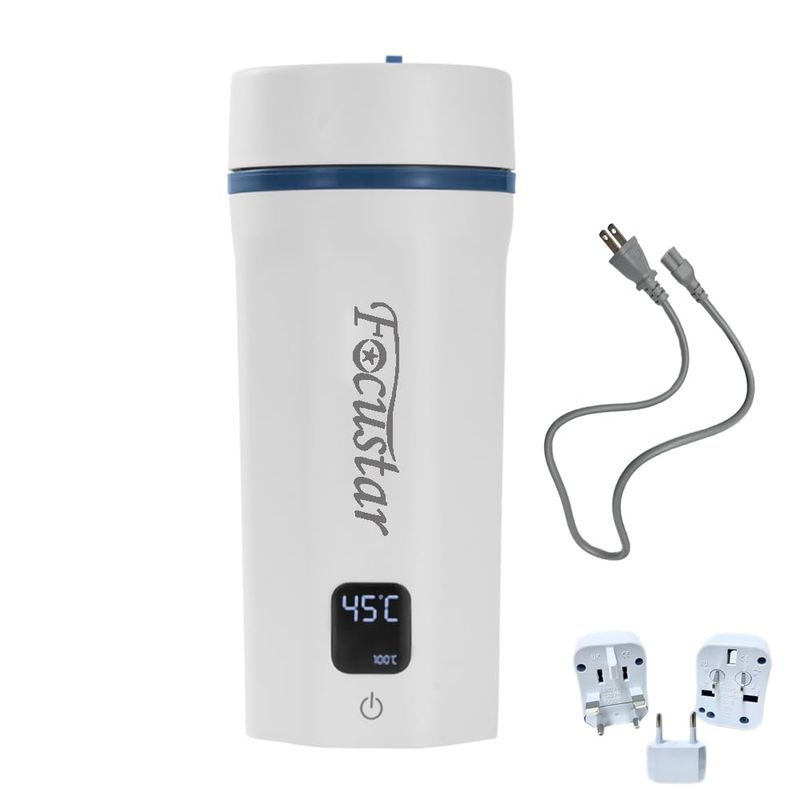 Focustar Portable Kettle, 16.9 fl oz (500 ml), Electric Kettle, Small Travel Kettle, Suitable ...