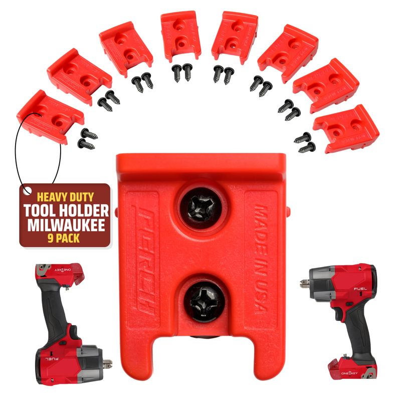 9 Pack Tool Holder for Milwaukee M18/18v Cordless Tools - Snap Fit Tool ...