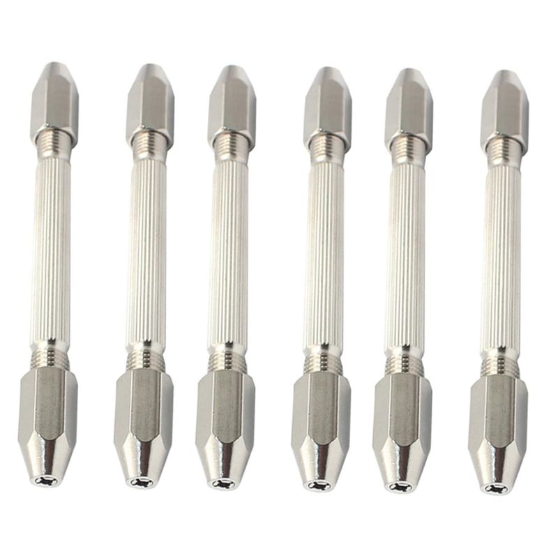 DOITOOL 6PCS Double Ended Pin Vise DIY Hand Drill Pin Vise Drill Bit ...