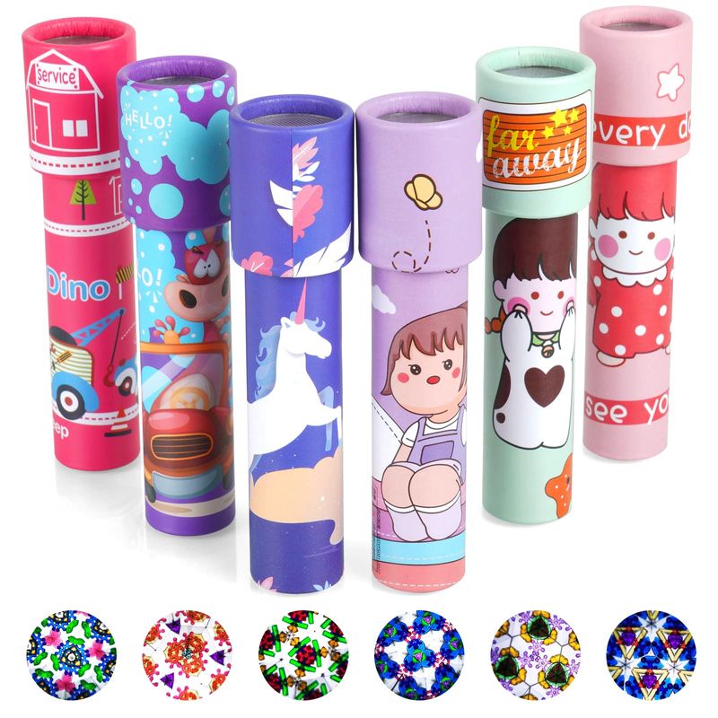 AUAUY 6 PCS Classic Kaleidoscope Toy, Vintage Retro Kaleidoscopes ...
