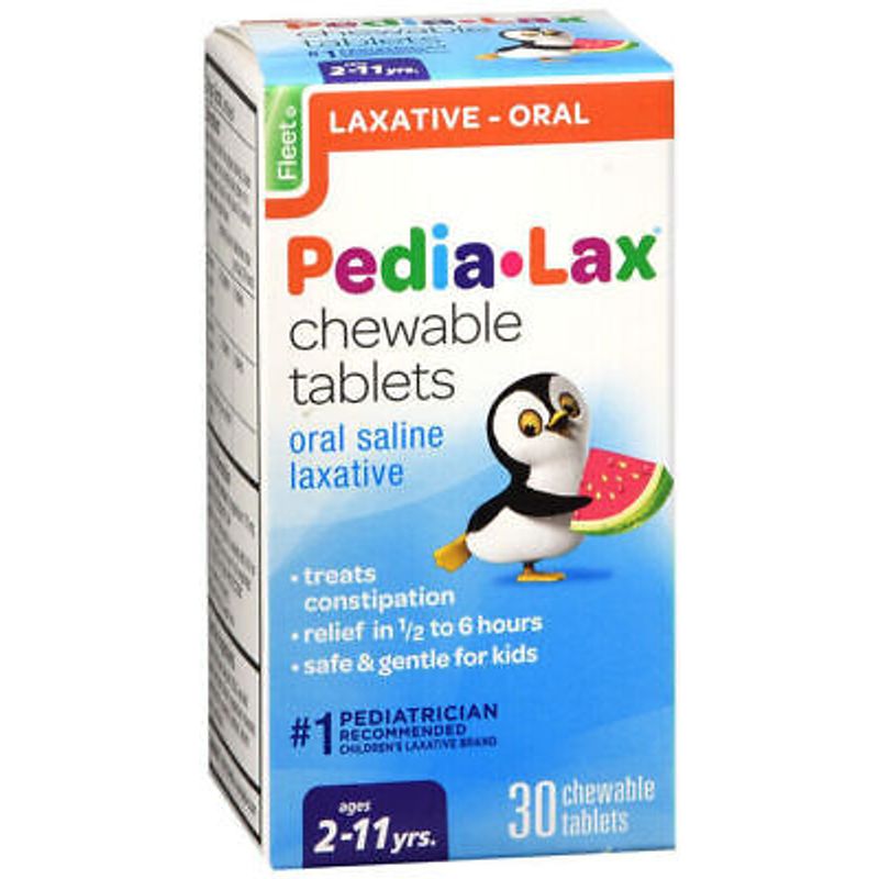 Pedia-Lax Laxative Chewable Tablets for Kids, Watermelon Flavor, 30 ct ...