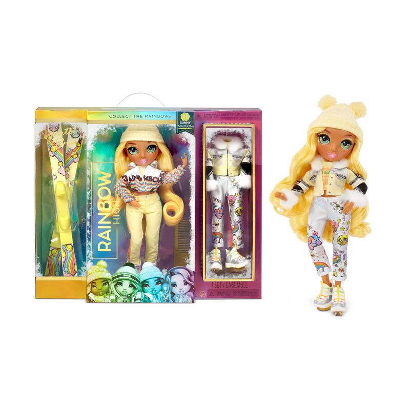 Rainbow High Winter Break Sunny Madison – Yellow Fashion Doll and ...