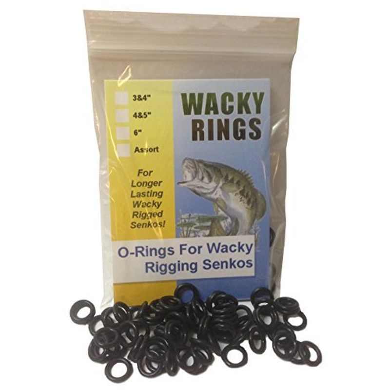 Wacky Rings (100 pk, Black – O-Rings for Wacky Rigging Senko Worms/Soft ...