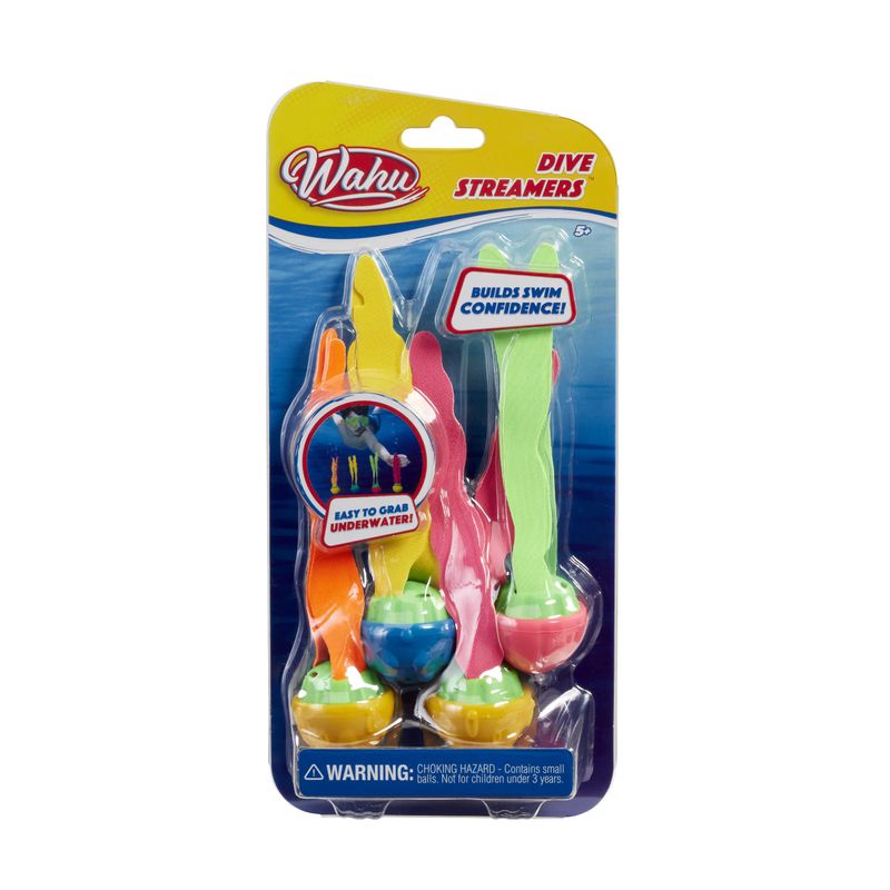 Wahu Dive Streamers Pool Diving Toy Set with 7" Diving Sticks Marked ...