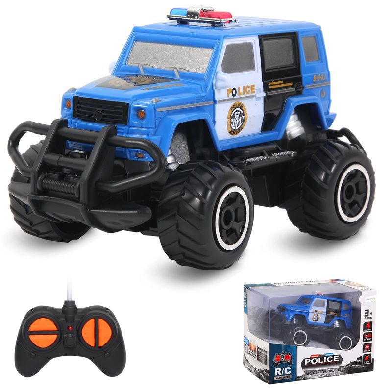 Pup Go Remote Control Police Car for Kids, Mini Fast Off Road Police RC ...
