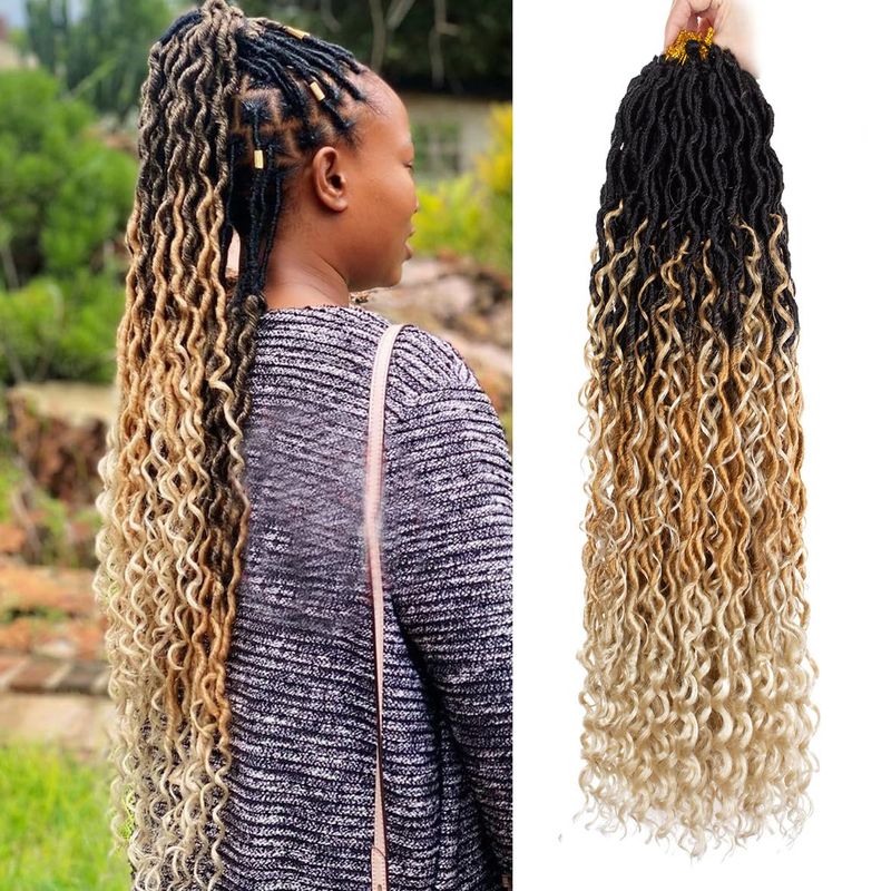 ZRQ 8 Packs 3 Tone Goddess Locs Crochet Hair 30 Inch Ombre Bohemian ...