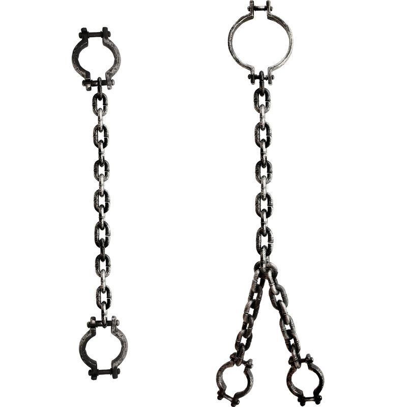 Sonarun 2 Pack Halloween Chains Plastic Chains Props Prison Fake ...