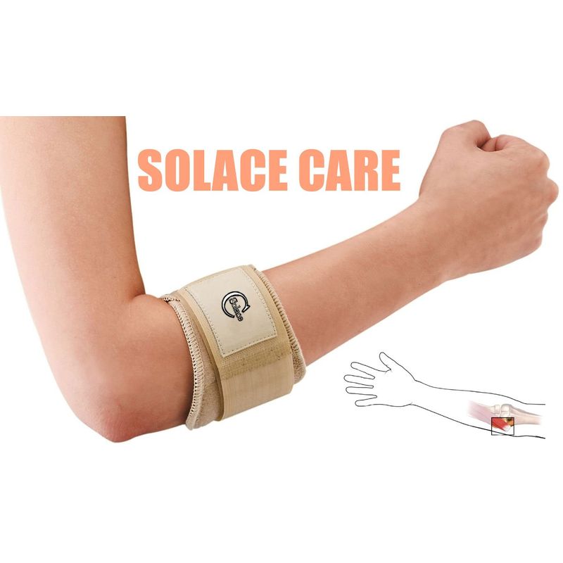 Solace Care Arm Support Strap | Elbow Aid Pressure Pad | Golf Elbow ...