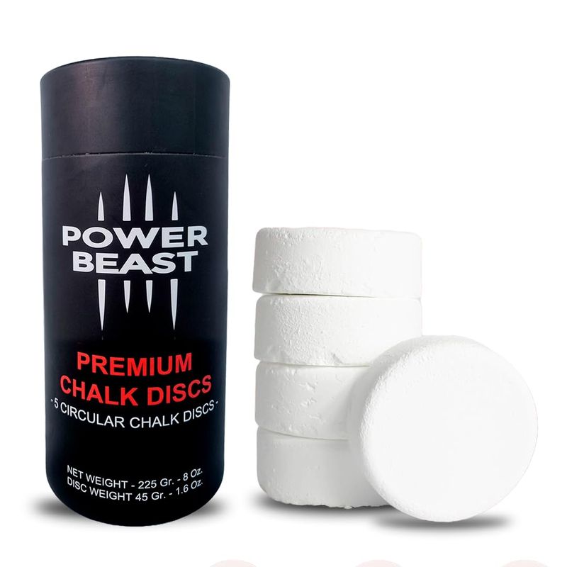 POWER BEAST 5 Chalk Block Circular, Block Magnesium/Chalk/Chalk, Gym ...