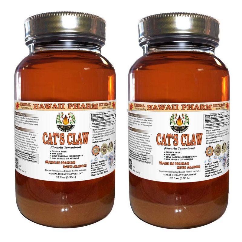 Cat's Claw (Uncaria Tomentosa) Liquid Extract (2 X 32 oz Unfiltered ...