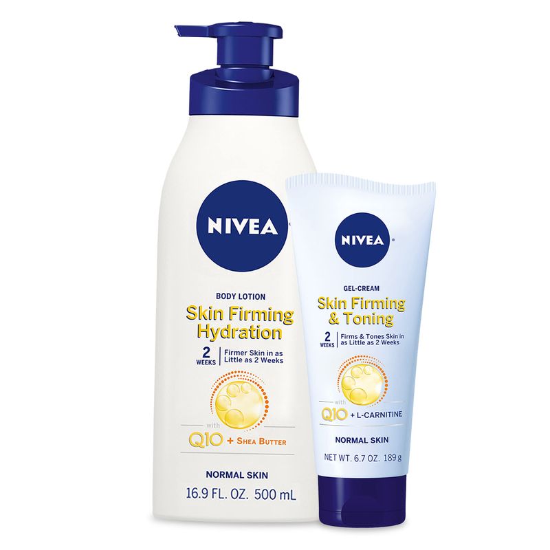 NIVEA Skin Firming Body Lotion Variety Pack with 16.9 Fl Oz Hydrating ...