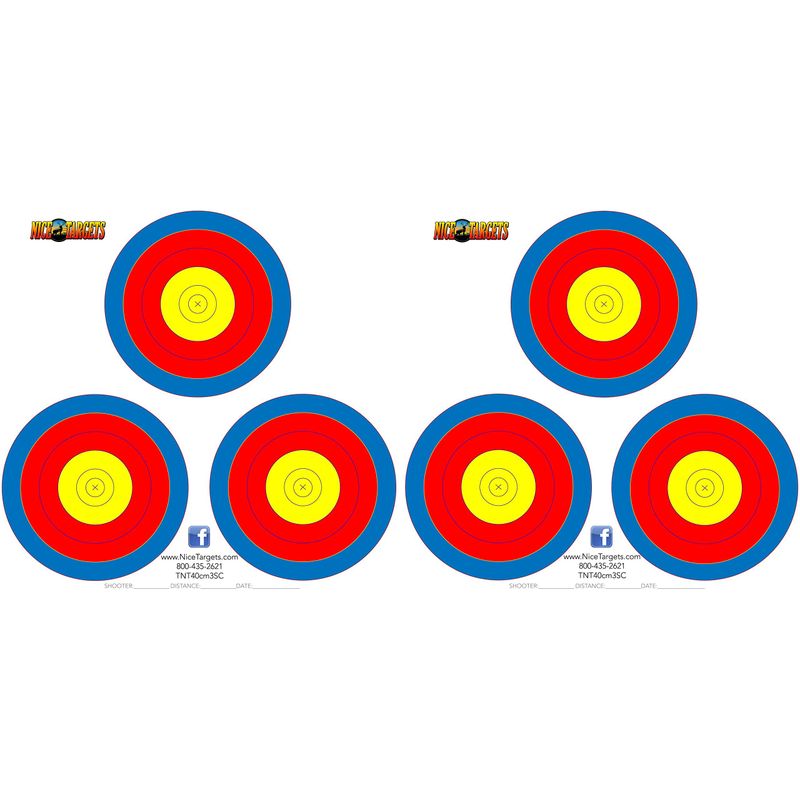 NiceTargets 3 Spot Vegas Target (Set of 2) 18" x 18" Recyclable Plastic ...