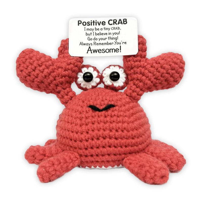 Onperpoe Positive Crochet Crabs, Mental Health Emotional Support ...