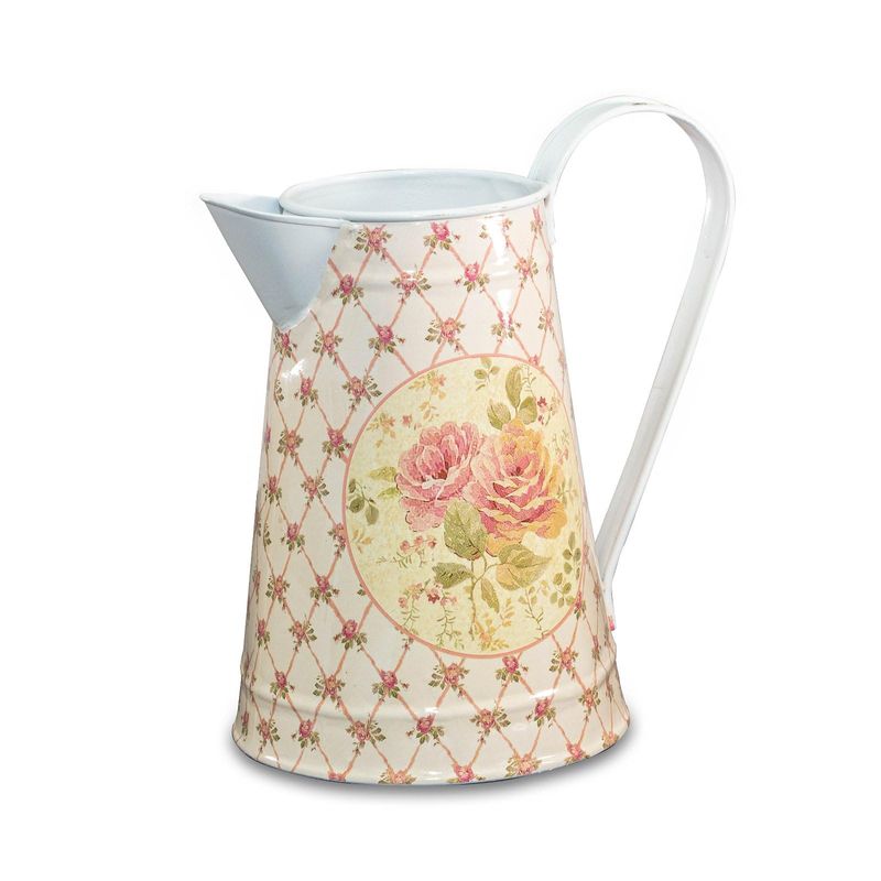 Antikas - Vintage Flower Jug - Tin Jug Carafe Country House Milk Jug ...