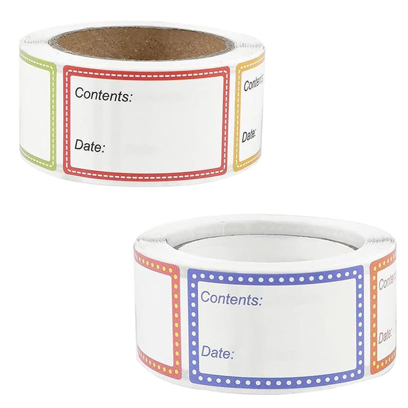 2 Rolls/ 400 Pcs Food Labels Stickers Freezer Lables Removable Labels ...