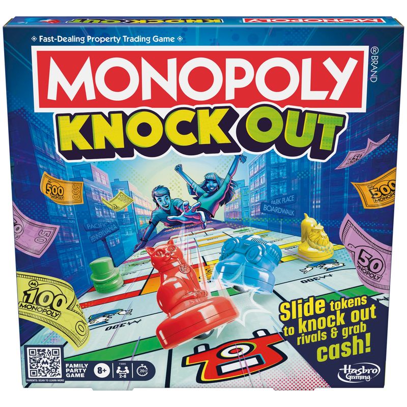 Monopoly Knockout Board Game | 2-8 Players | 20 Mins. Average | Quick ...