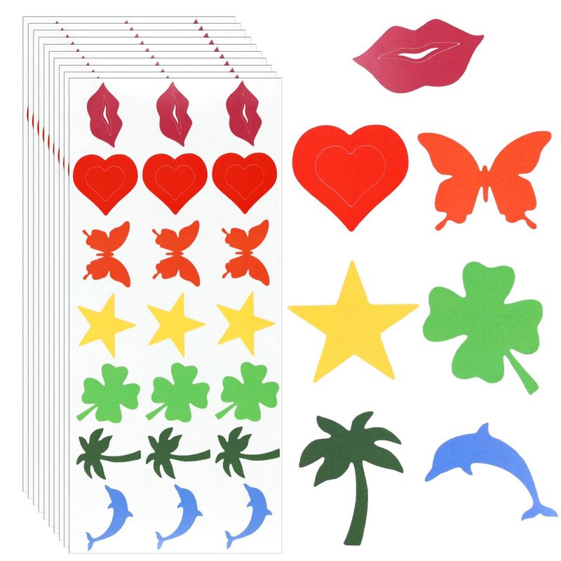 210pcs Tanning Sunbathing Stickers, Various Styles Colorful Tanning ...