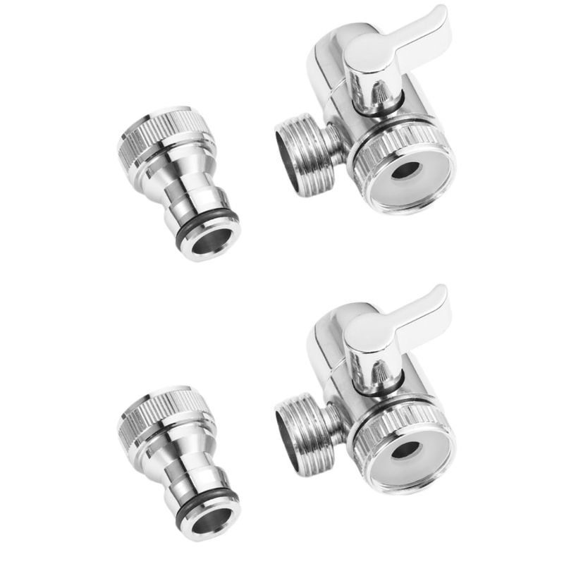 Faucet Adapter Diverter Valve: 2 Sets Portable Dishwasher Faucet ...